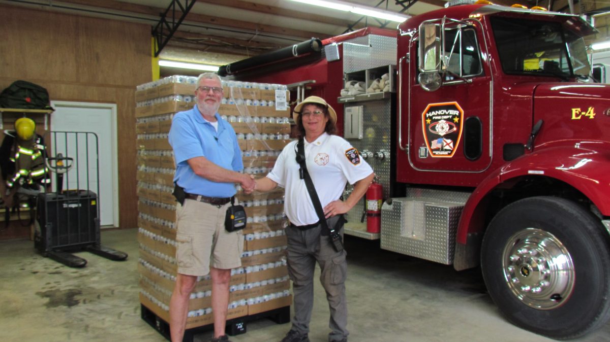 Hanover VFD receives canned drinking water from Anheuser-Busch to ...